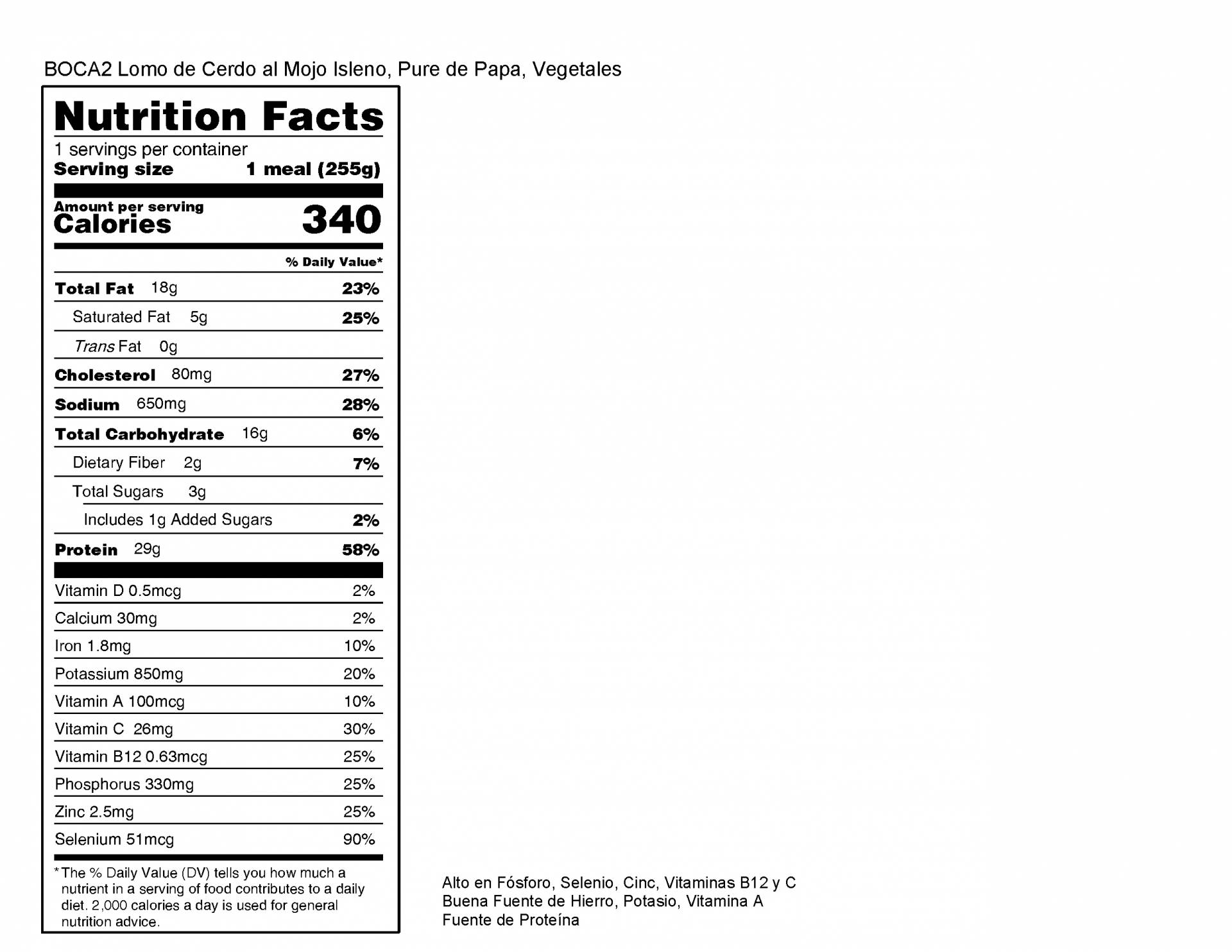 Lomo de cerdo al mojo isleño con puré de papa y vegetales - ZOÍ Meals ...